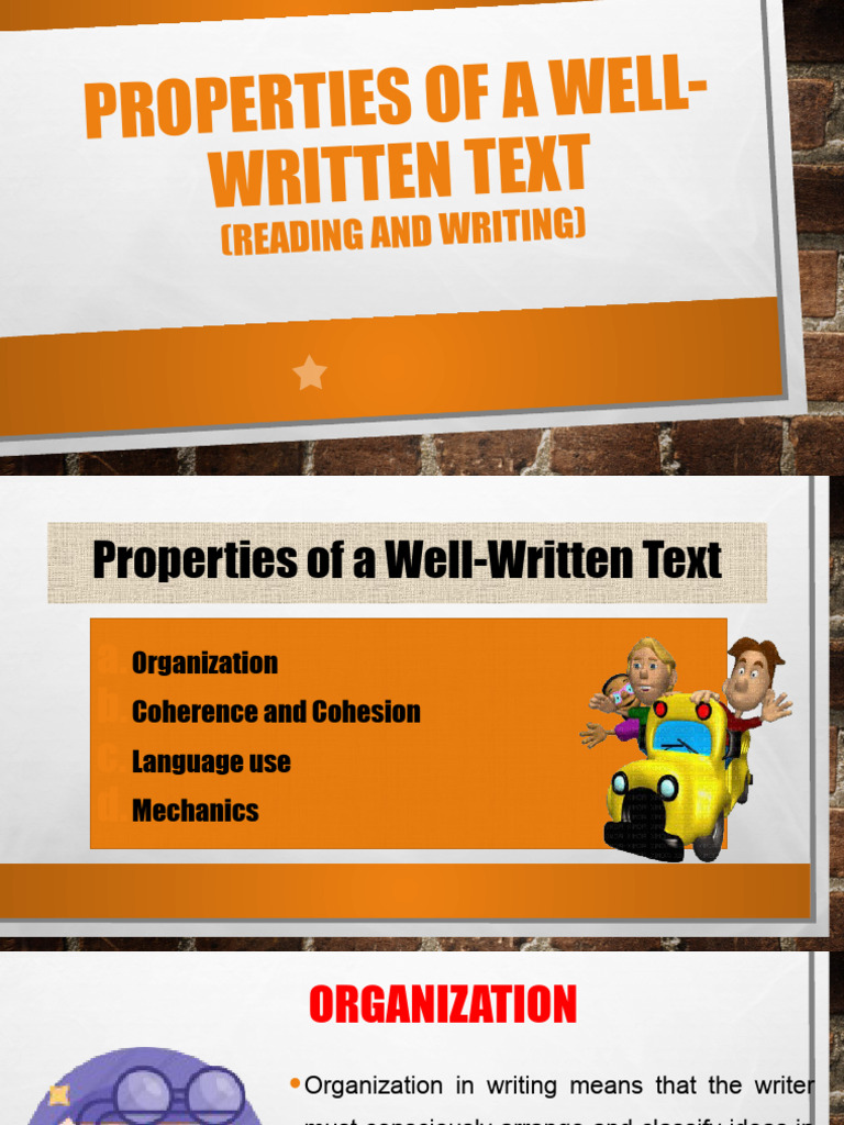 WEEK 2 Properties of A Well Written Text | PDF | English Language ...