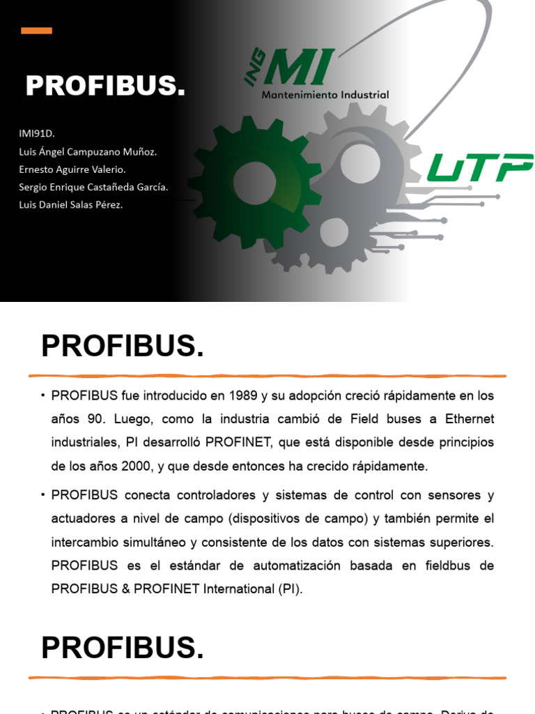PROFIBUS | PDF | Modelo osi | Transmisión de datos