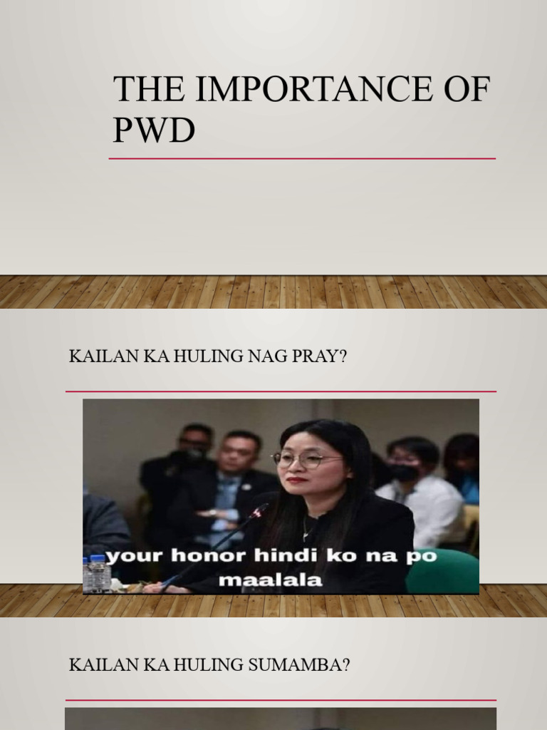 The Importance of PWD | PDF