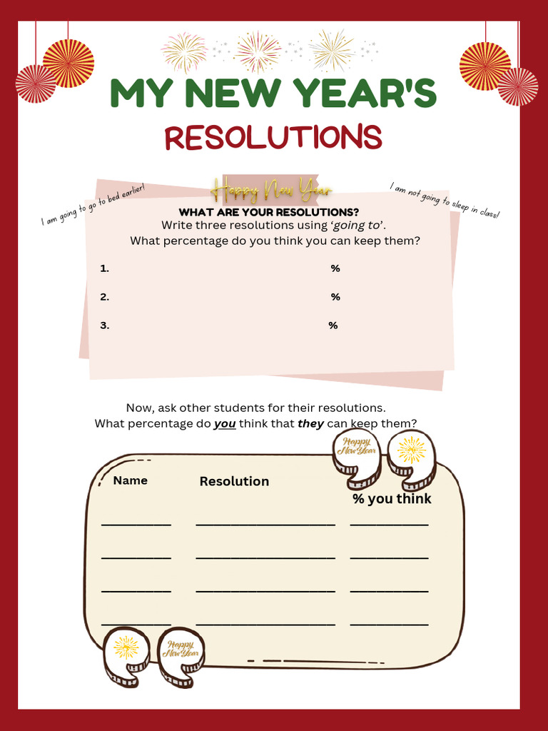 New Year Resolutions 2024 | PDF