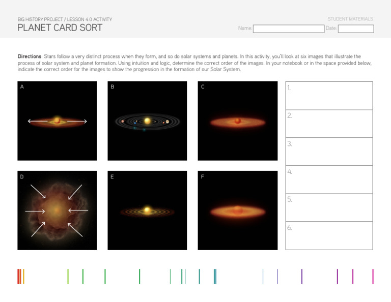 Planet Formation Card Sort | PDF