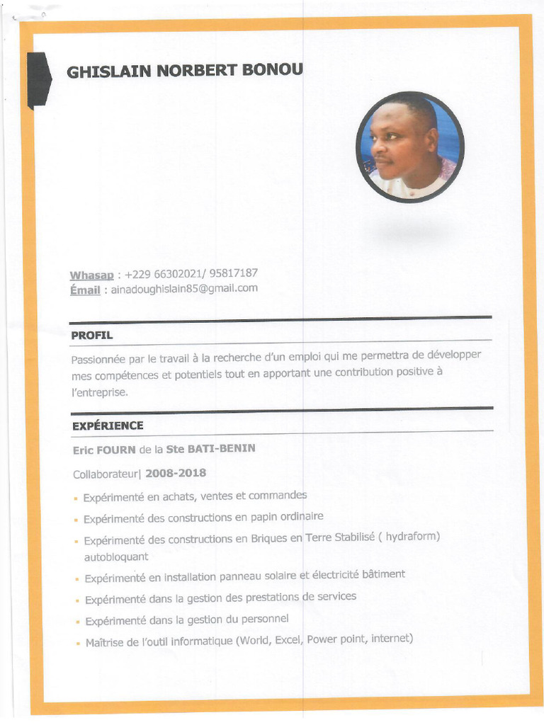 CV en Génie Civil | PDF