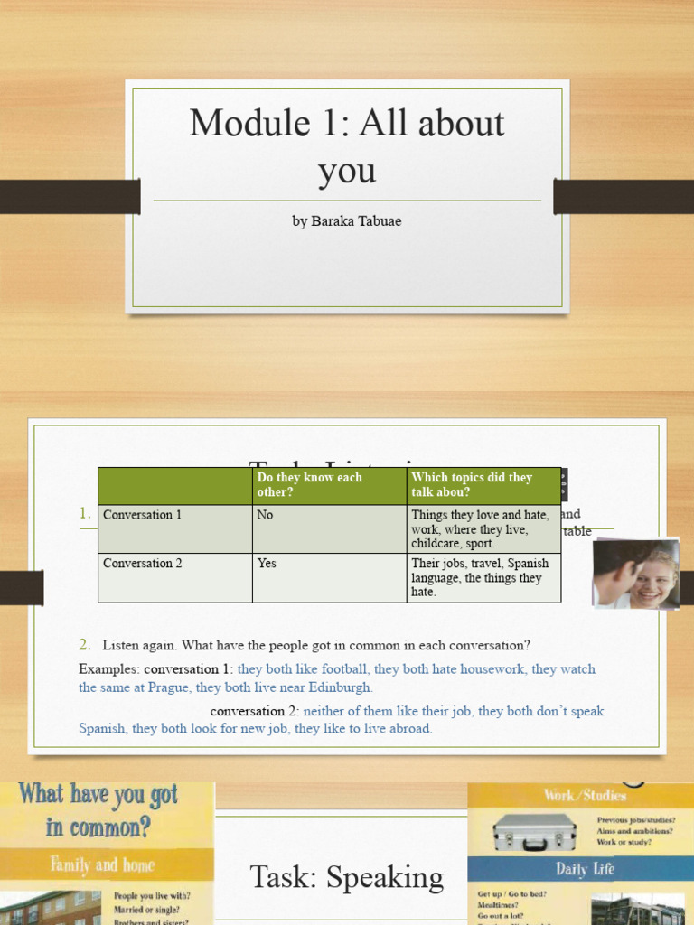 Esl Module 1 | PDF | Human Communication