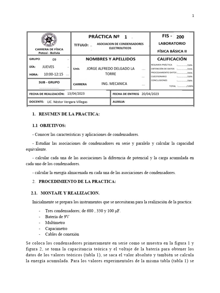 ASOCIACION DE CONDENSADORES ELECTROLITICOS (Recuperado Automáticamente ...