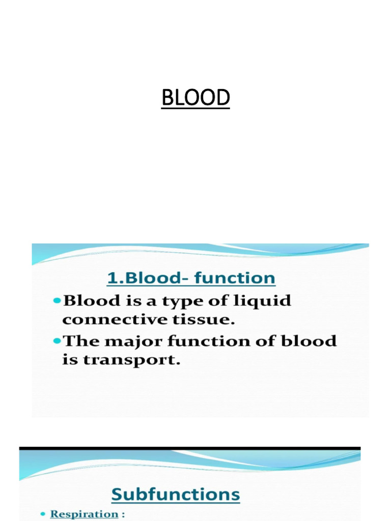 Blood Physiology ROSE AND WILSON | PDF