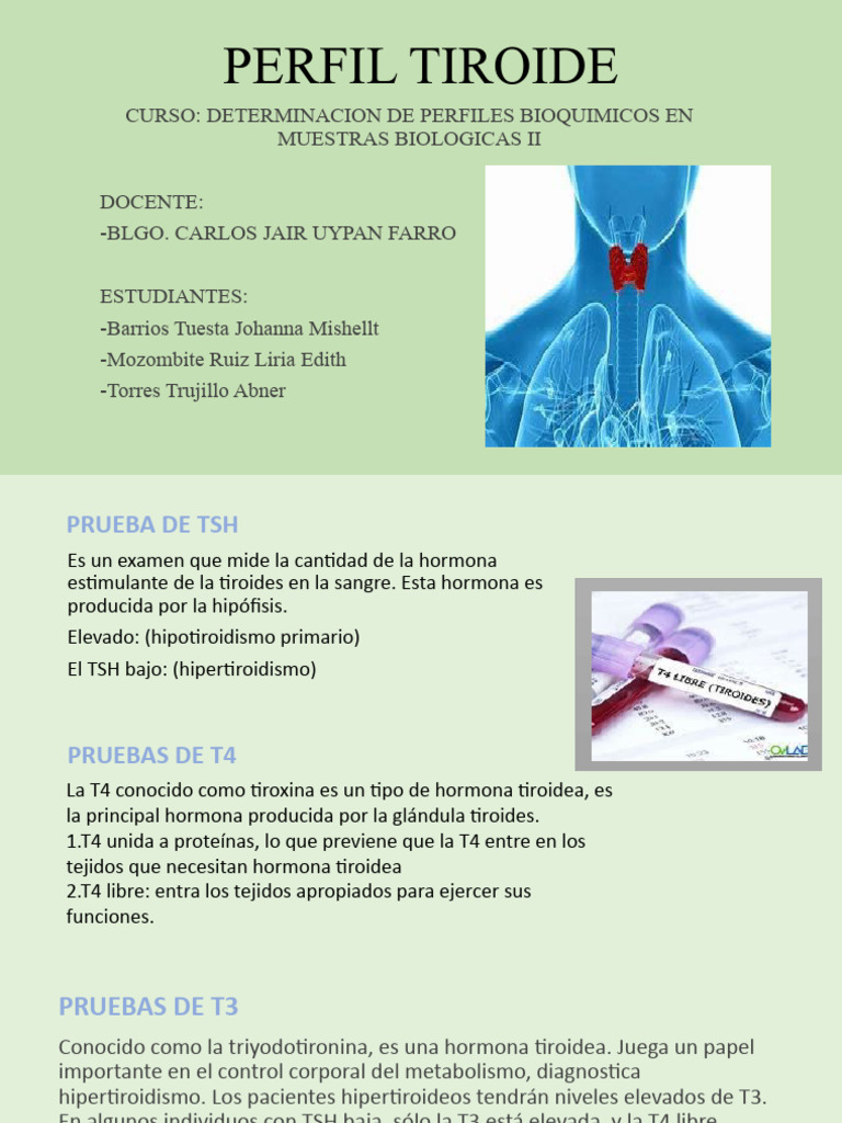 Perfil Tiroide-Expo-Jueves | PDF | Tiroides | Hipertiroidismo
