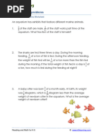 Grade 5 Mass Word Problems Worksheet | PDF | Language Arts & Discipline