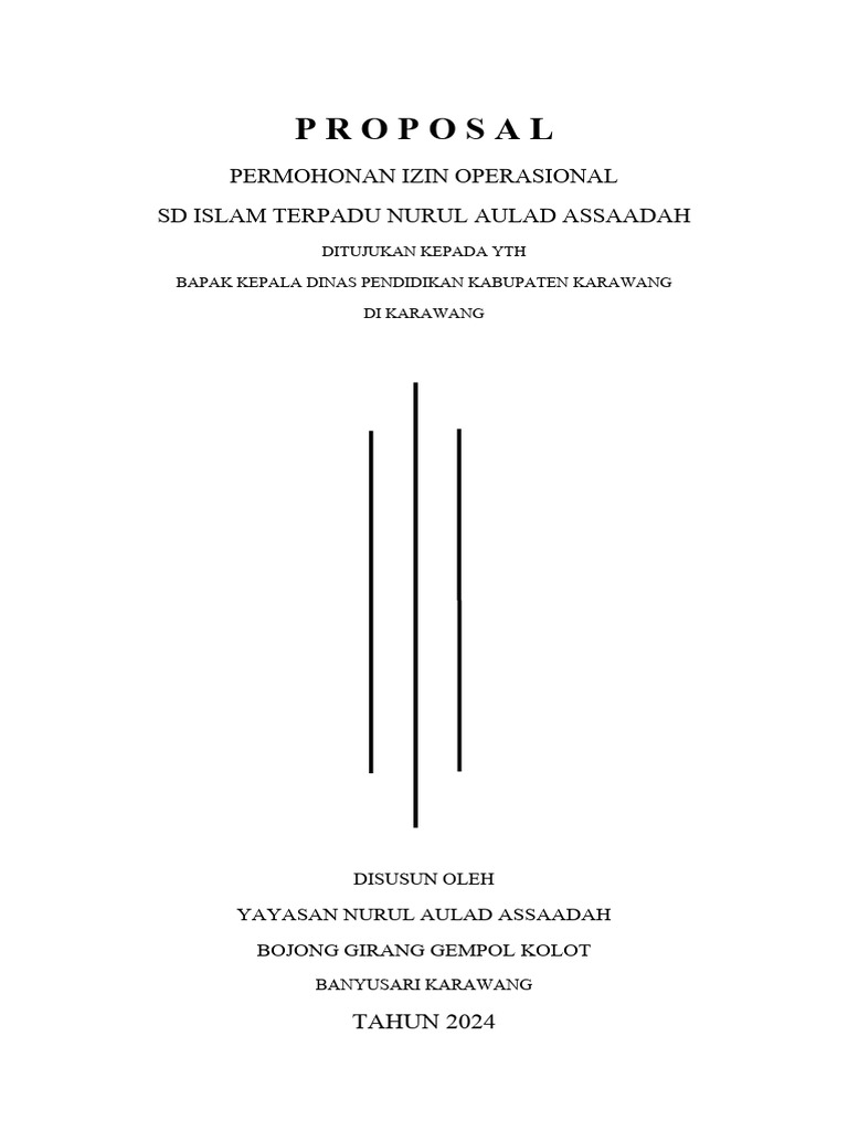 Proposal Ijin Operasional Sekolah Lengkap | PDF