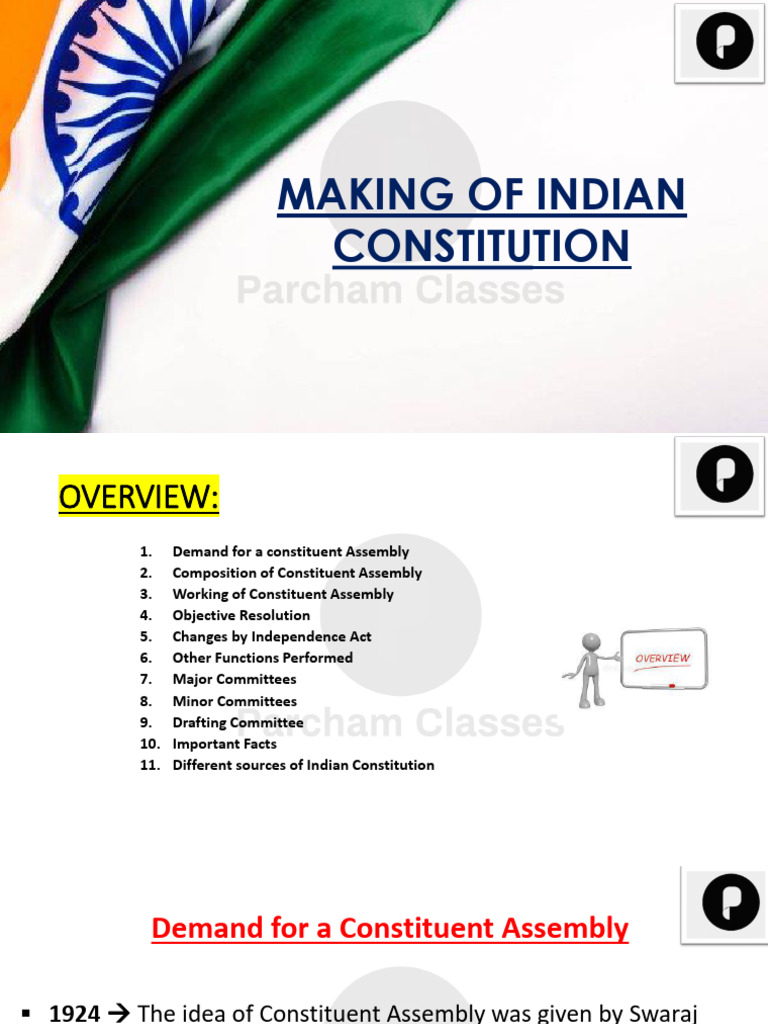 Overview of India's Constitution Making | PDF | Government | Political ...