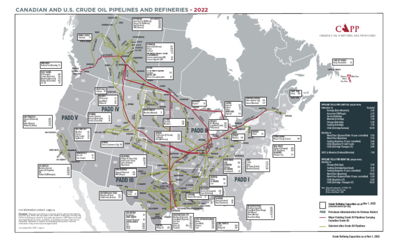 2022 Pipeline and Refinery Map PDF English | PDF | Resource Extraction ...
