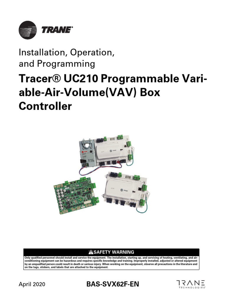 Tracer UC210 Programmable Variable Air Volume VAVBox | PDF | Electrical ...