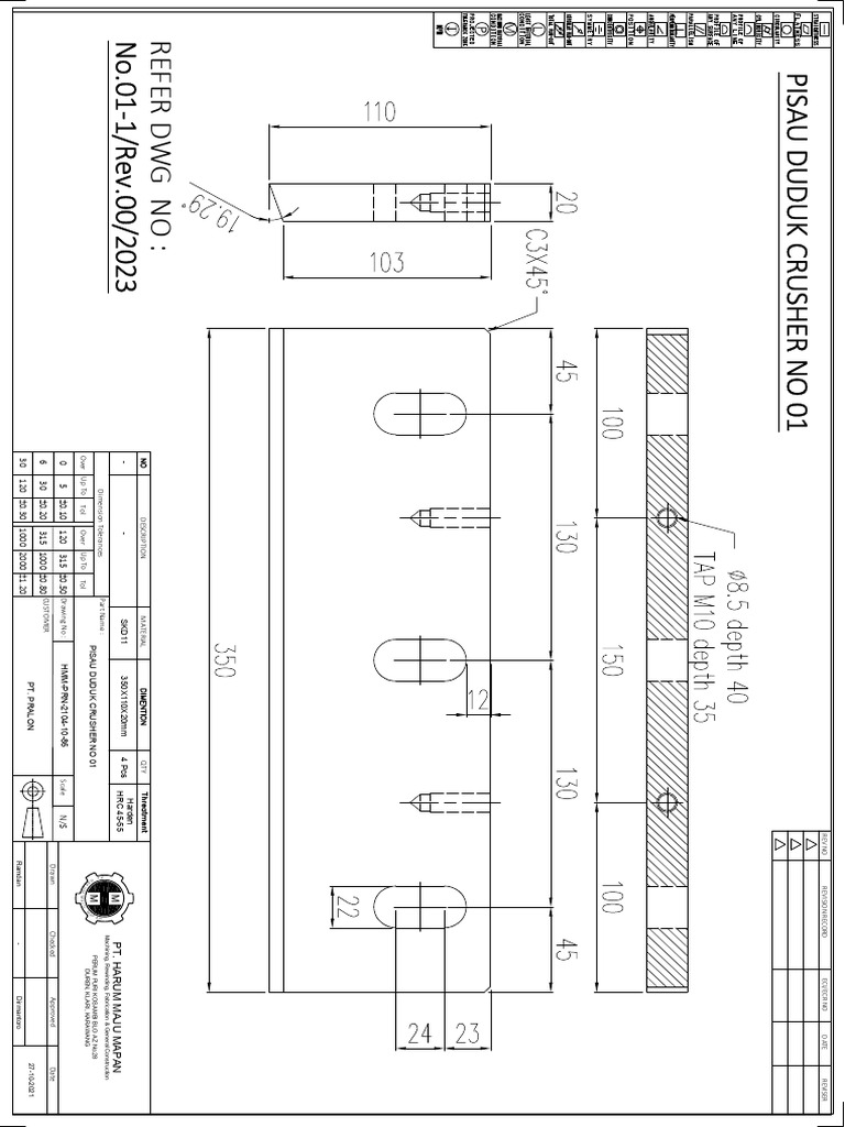 PISAU DUDUK CRUSHER NO 01-Kop | PDF