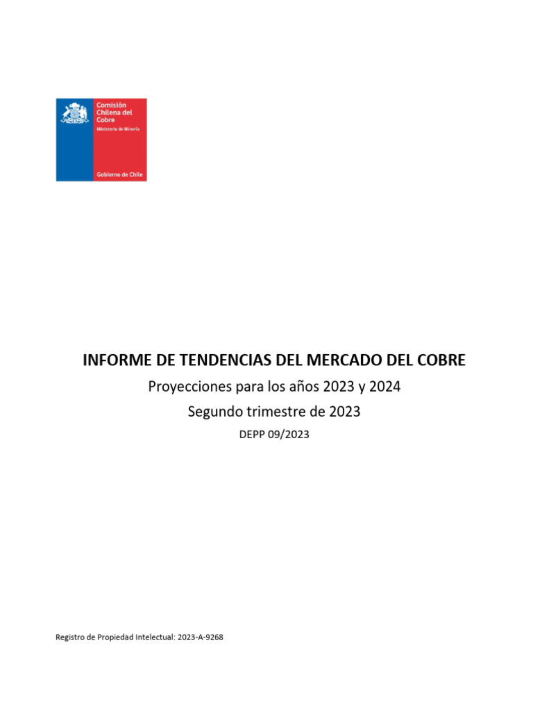 Informe Tendencias Mercado Cobre Q2 2023 | PDF | Inflación | Economias
