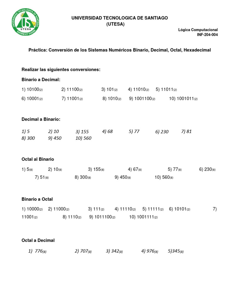 Ejercicio Doce Conv Nume 004 | PDF