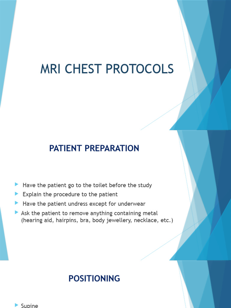 Mri Chest Protocols | PDF | Magnetic Resonance Imaging | Clinical Medicine