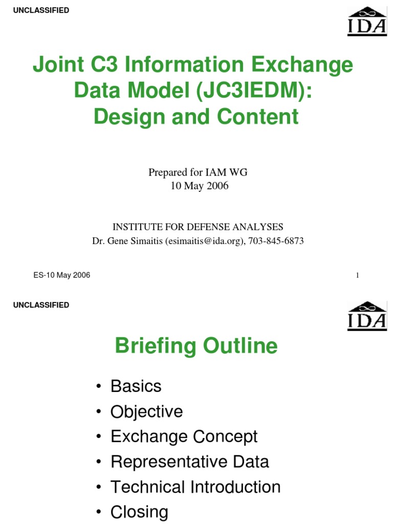 06 05 10 Simaitis JC2IEDM | PDF | Data Model | Databases