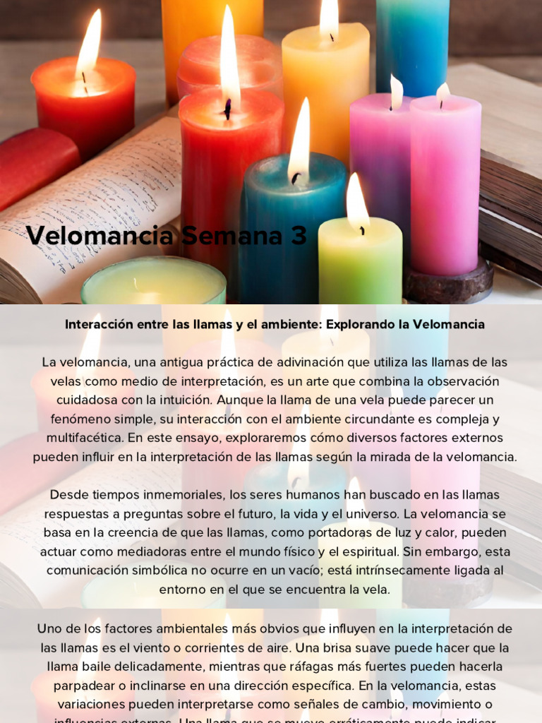 Velomancia: Interpretación de Llamas | PDF | Vela | Ligero