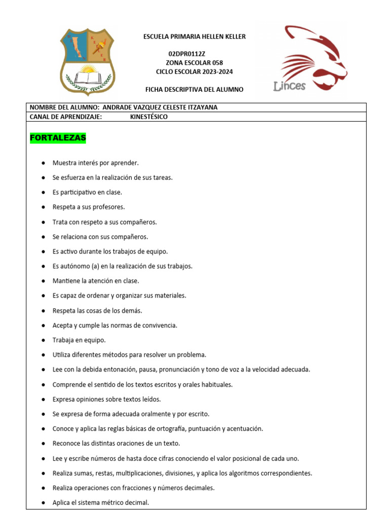 Ficha Sex To Excelente Pdf Educación Primaria Escuelas