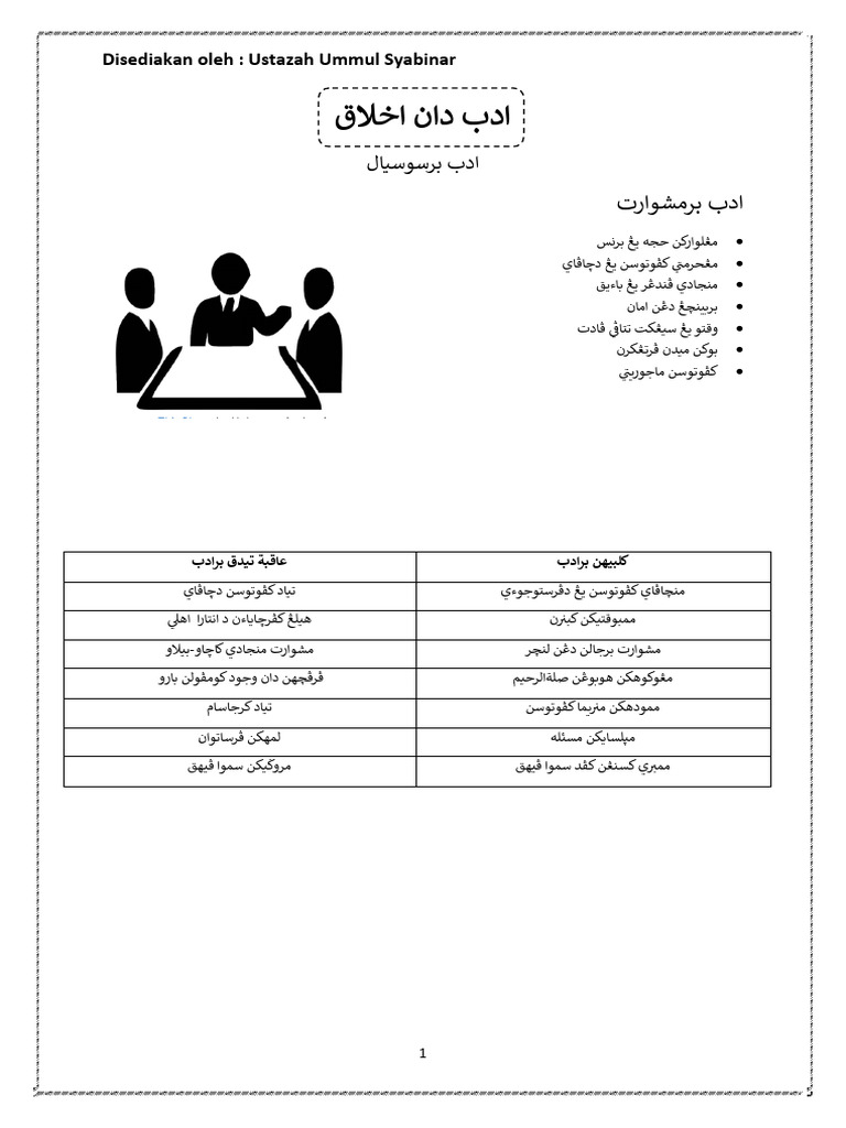 Nota Adab Tahun 5 UPKK2024 | PDF