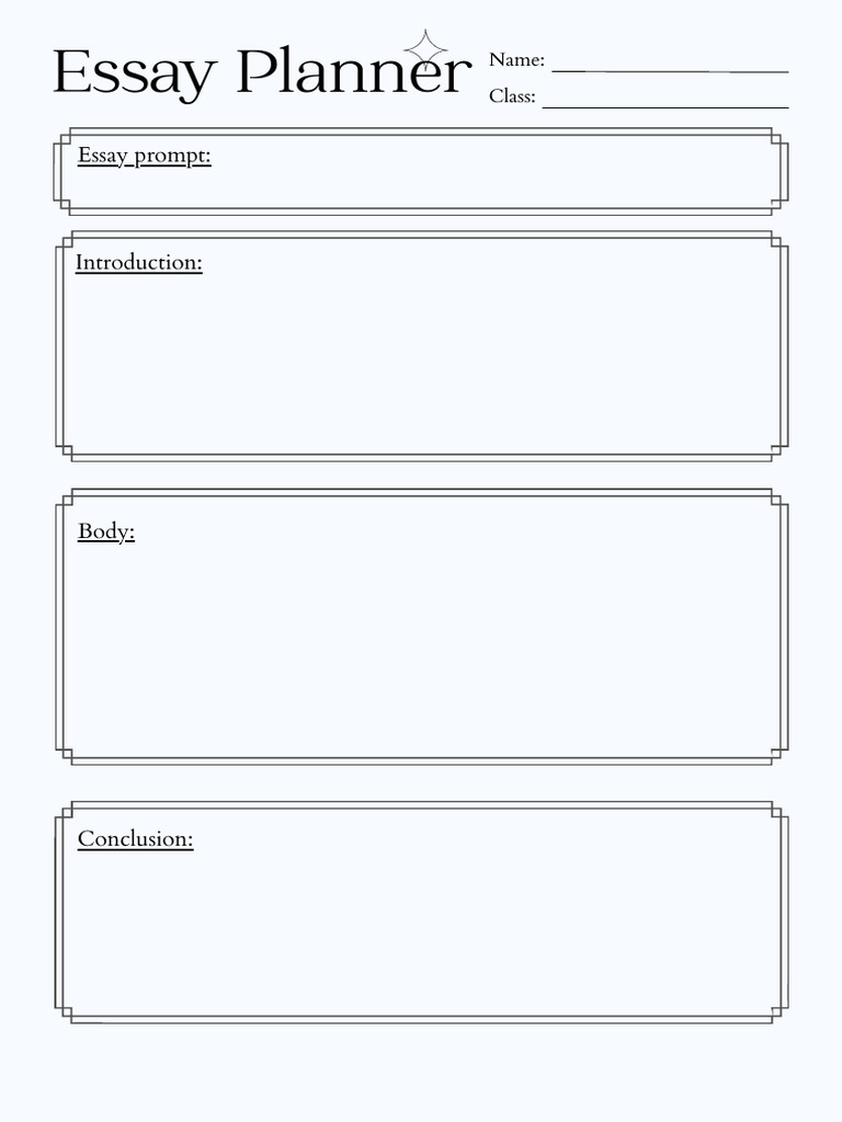 Essay Planner | PDF