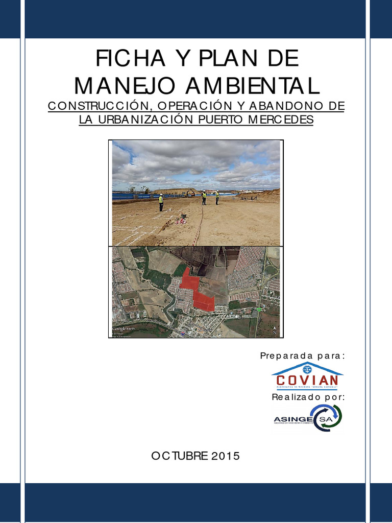 Borrador FICHA Y PMA URBANIZACION PTO MERCEDES | PDF | Contaminación | La contaminación del aire