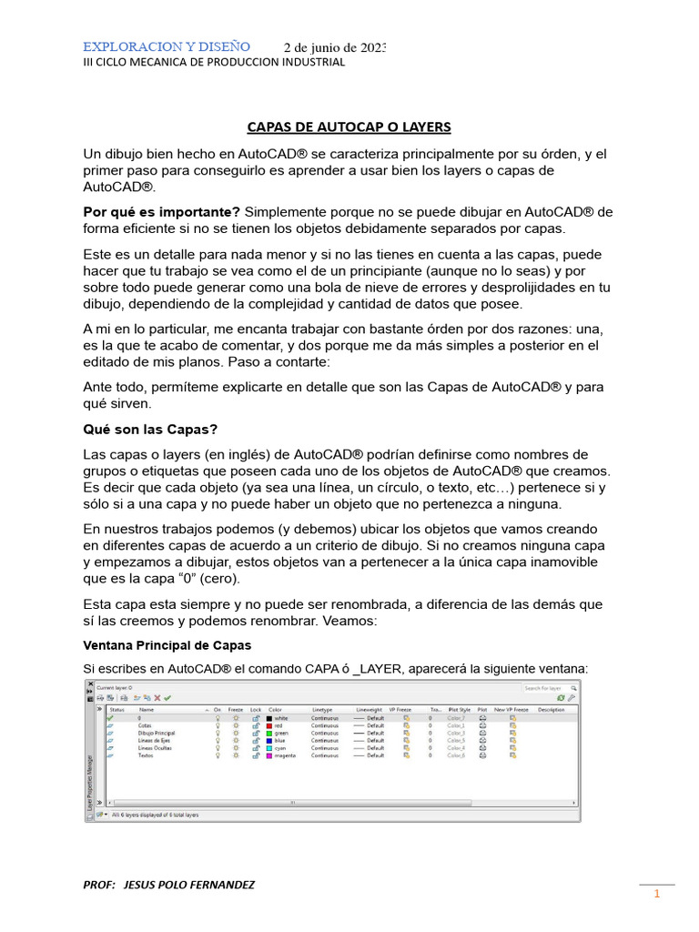 Capas de Autocap o Layers | PDF | Dibujo | Ventana (informática)