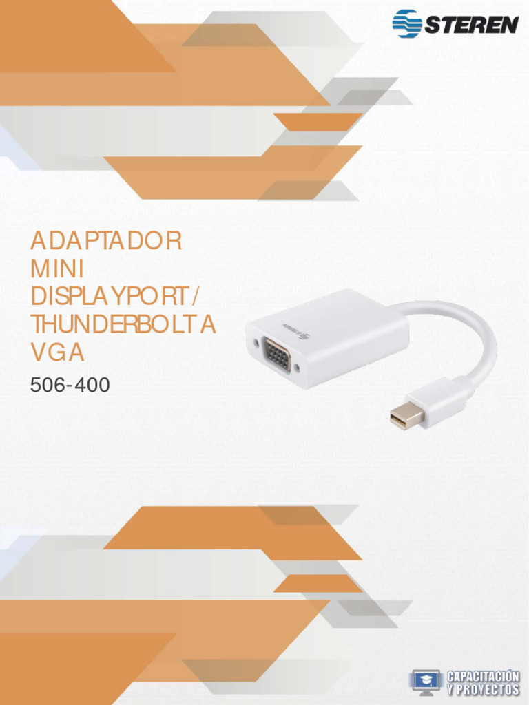 Adaptador Mini Displayport / Thunderbolt A VGA | PDF