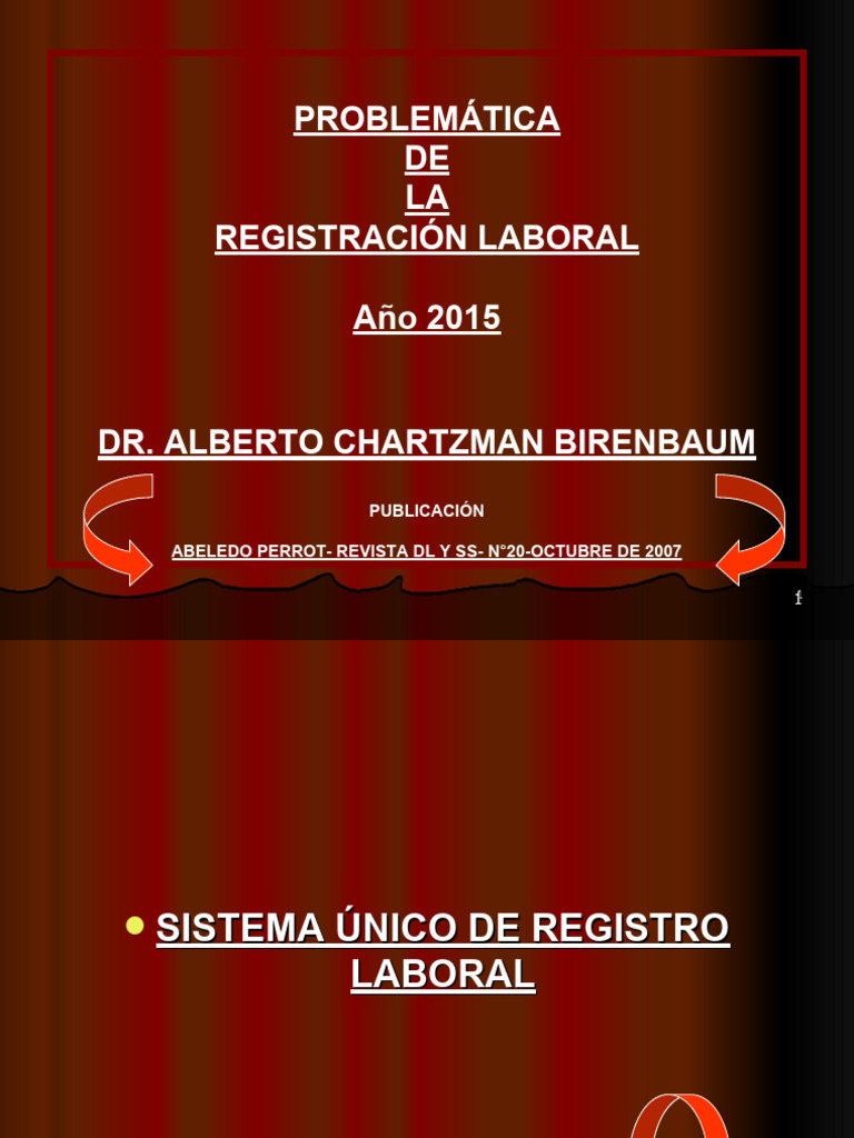 Dr. Birenbaum. Registracion Laboral Birenbaum- Version Actualizada 2015 ...