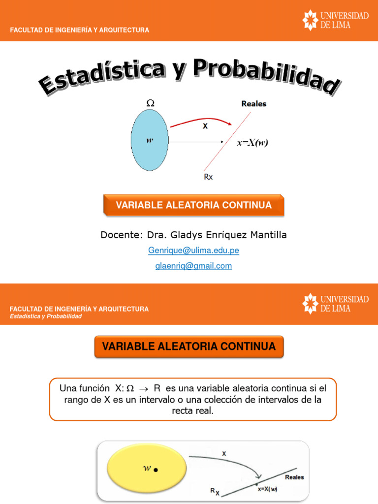 07-Variable Aleatoria Continua | PDF | Función de densidad de probabilidad | Variable aleatoria