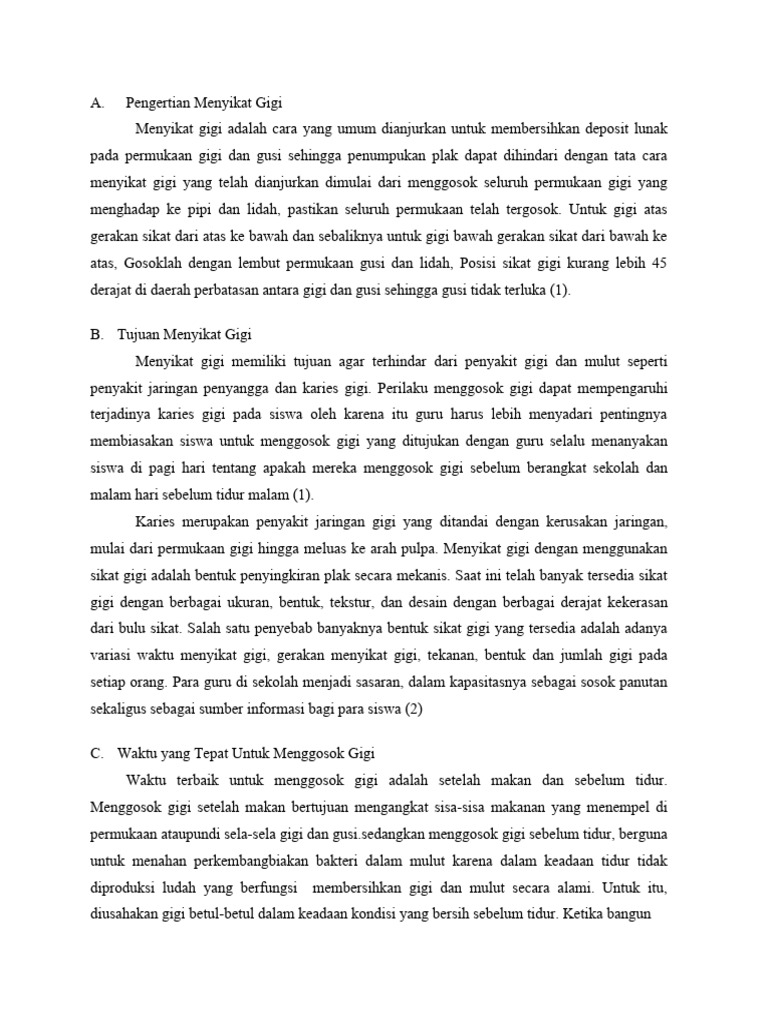 Tipus Menyikat Menggosok Gigi | PDF | Kesehatan Holistik