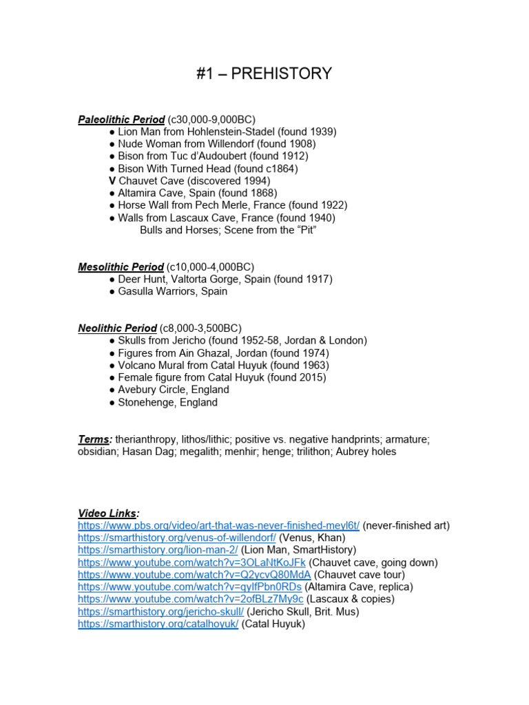 1 - Prehistory | PDF | Stone Age | Archaeology