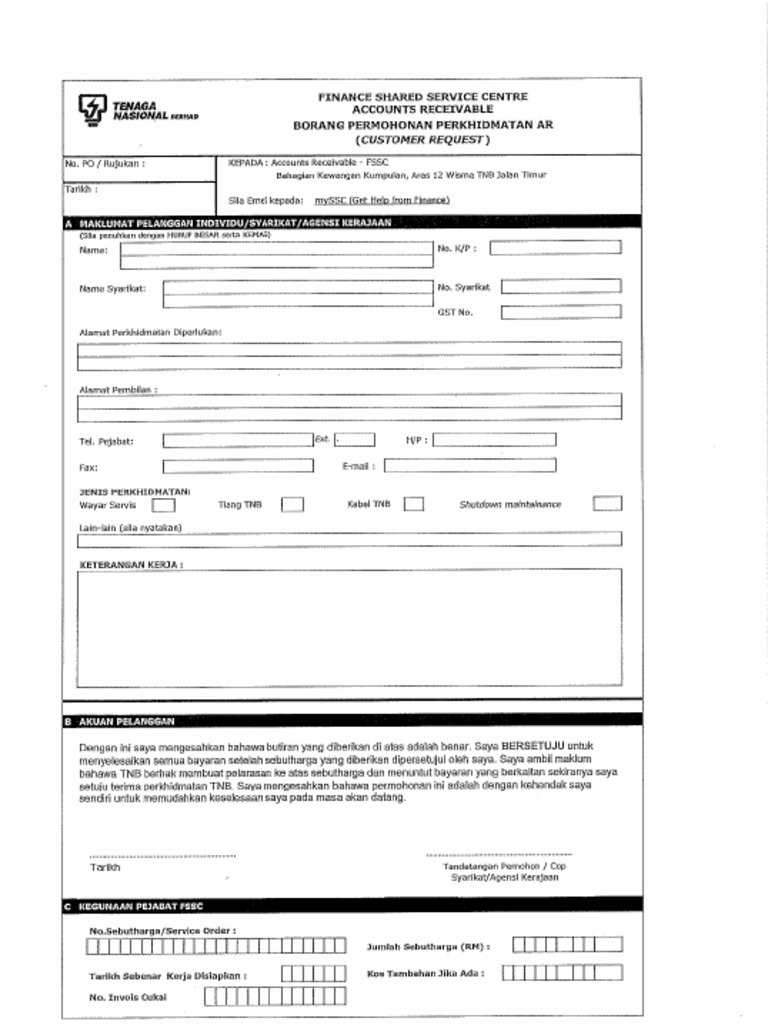 Borang Ar - Rjo | PDF