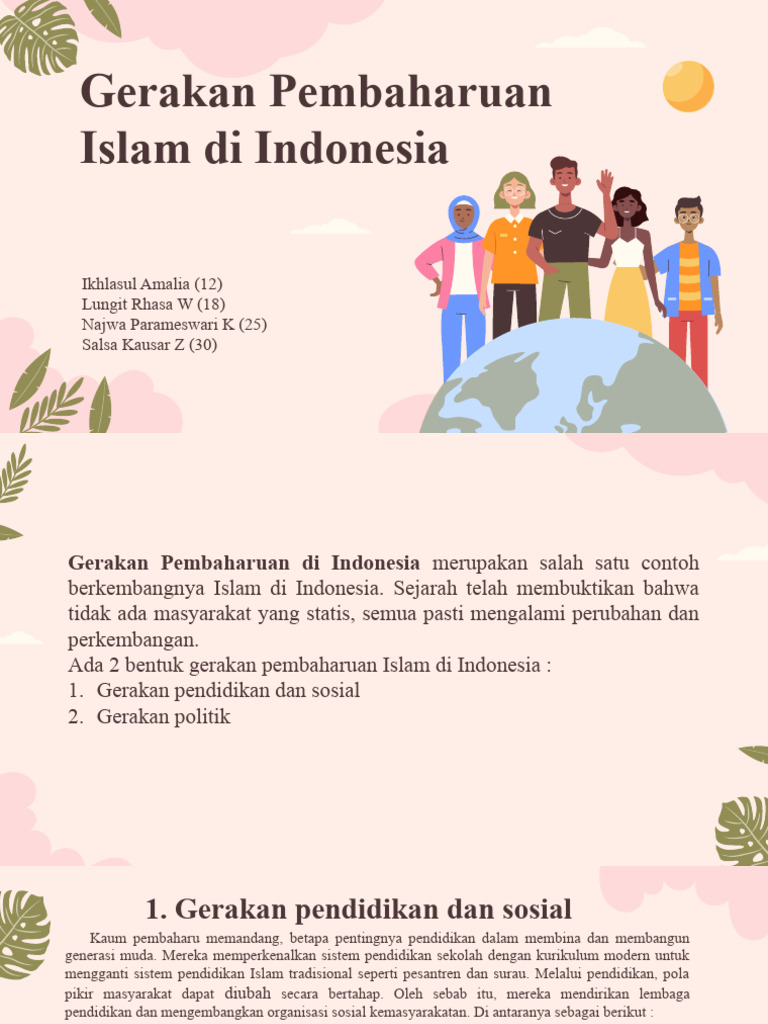 Kel 5 Gerakan Pembaruan Islam Di Indo | PDF | Agama & Spiritualitas