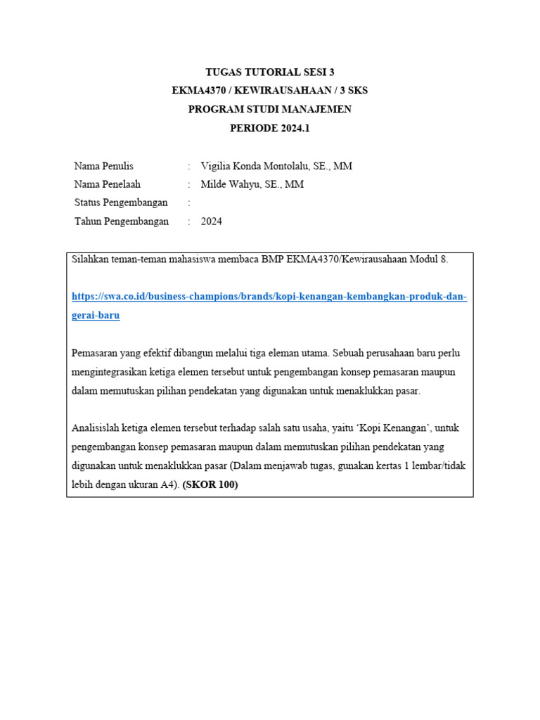 Strategi Pemasaran Kopi Kenangan | PDF | Bisnis