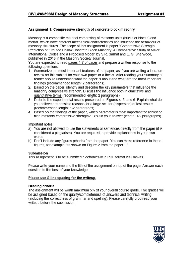 Assignment 1 2023 | PDF | Masonry | P Value