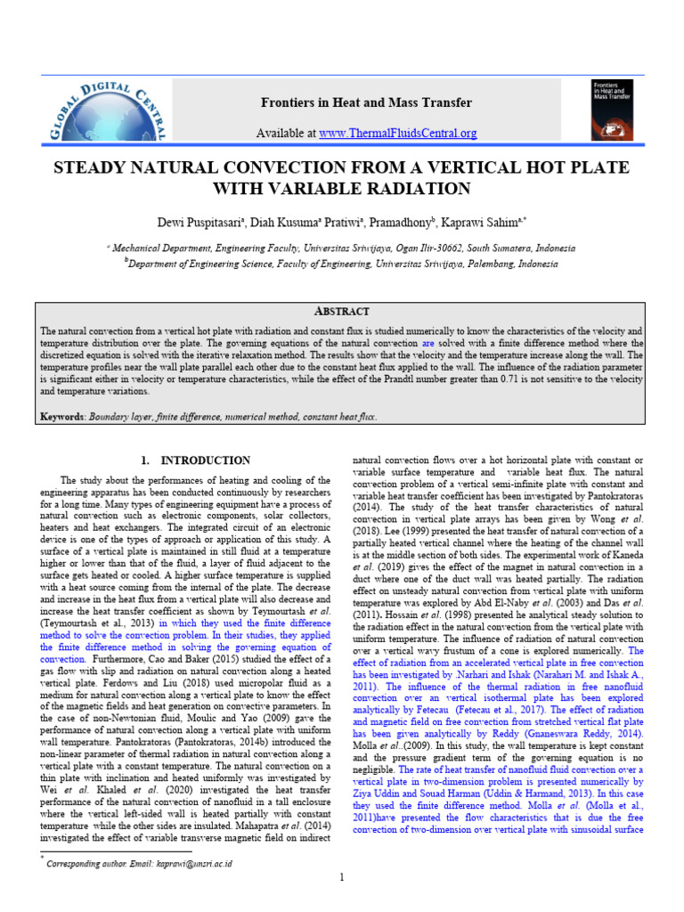 HMT-Hot Plat Convection - 5 - 1 SDH Format HMT Round-1 Revision Delete Reference FHMT | PDF ...