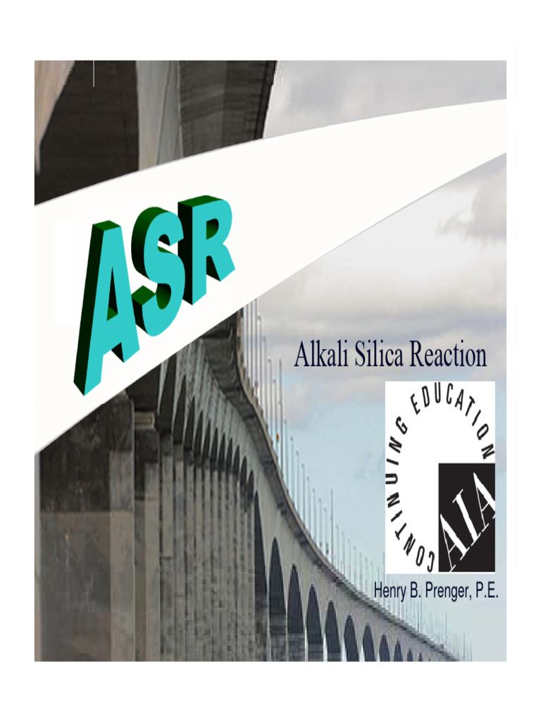Alkali Silica Reaktion (ASR - ASTM C 1567) | PDF | Concrete | Chemistry