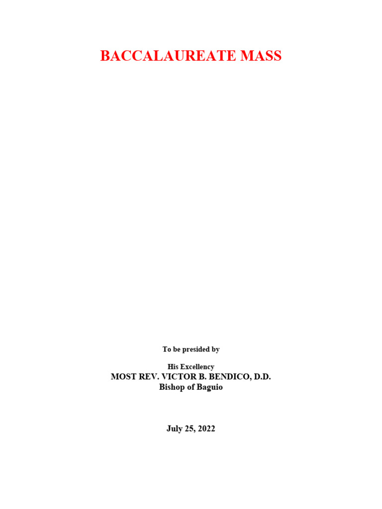 Graduation Rites | PDF | Lord's Prayer | Eucharist