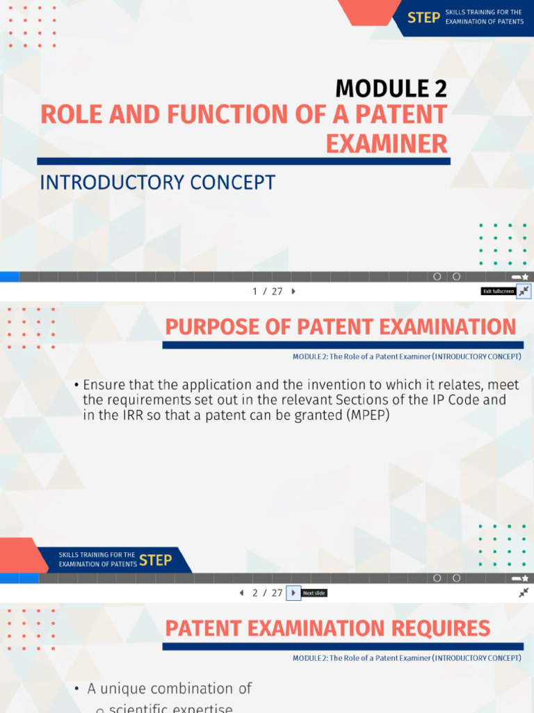 Roles of A Patent Examiner | PDF
