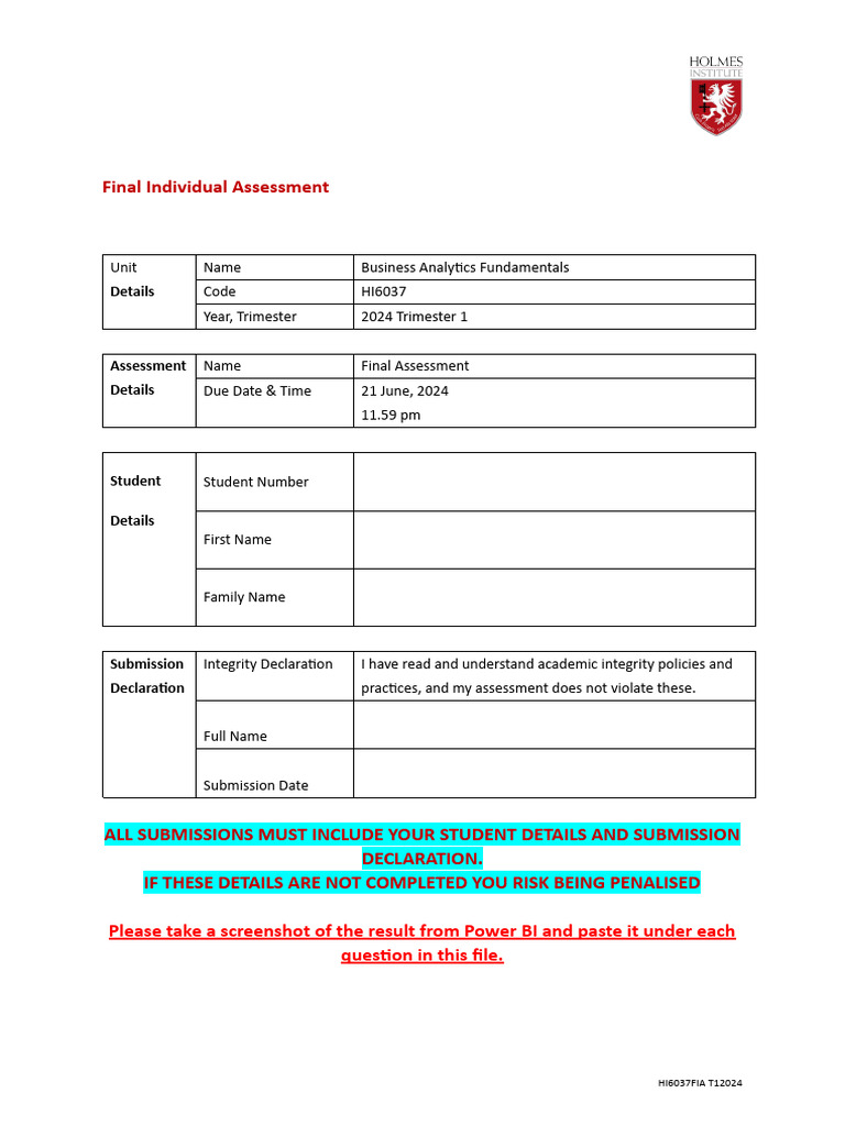 Final Individual Assessment | PDF | Data Analysis | Forecasting