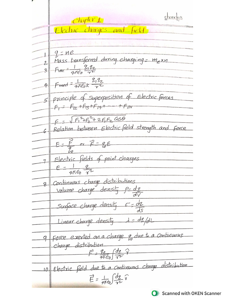 Chapter Wise Physics Formula | PDF