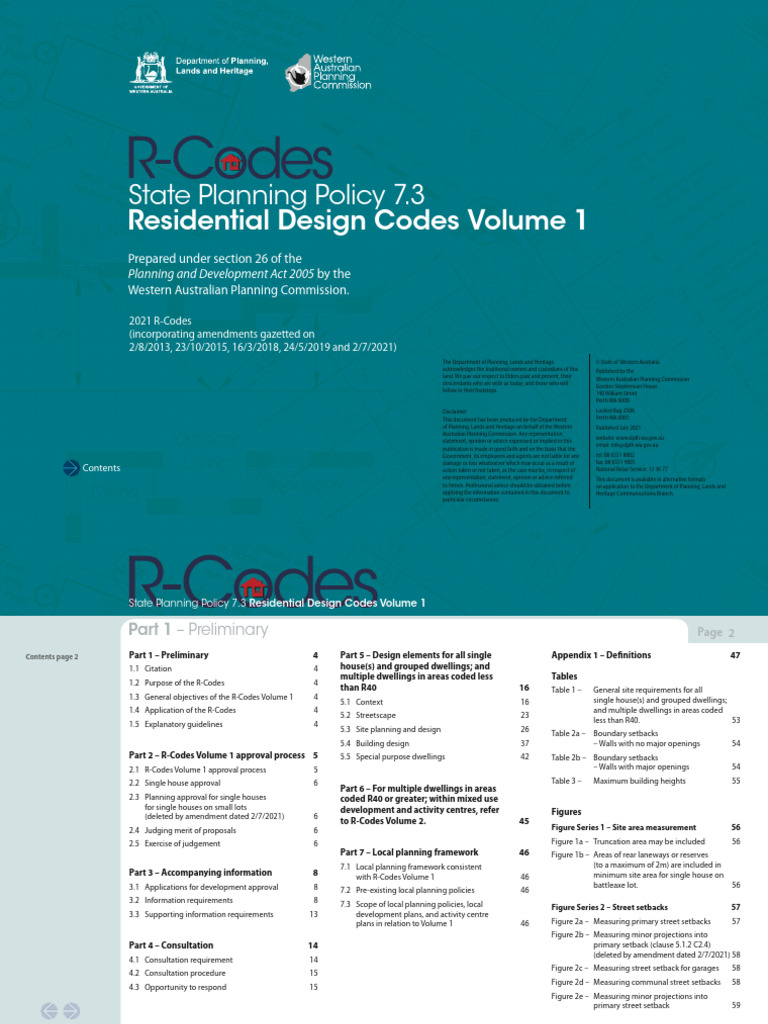 SPP7.3 Residential Design Codes Volume 1 Computer Version | PDF | Information | Policy