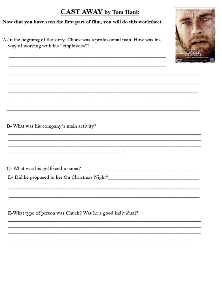 Cast Away - Worksheet | PDF