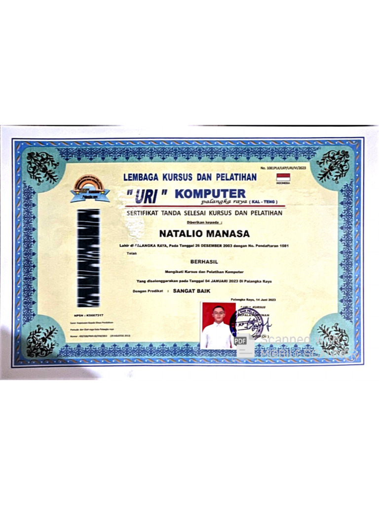 Sertifikat Komputer | PDF