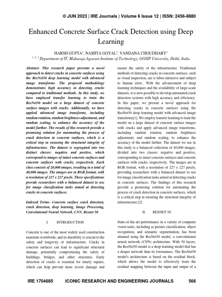 Crack Detection Using Deeplearning Pdf Deep Learning Artificial Neural Network