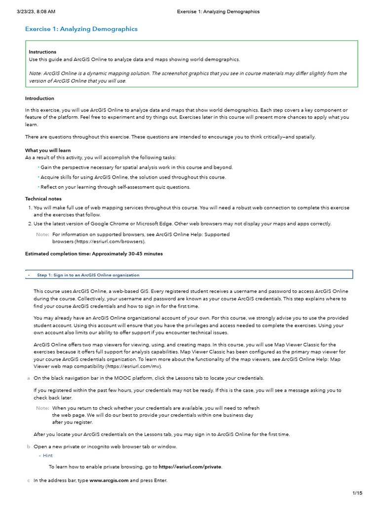 Course 1 | PDF | Geographic Information System | Arc Gis