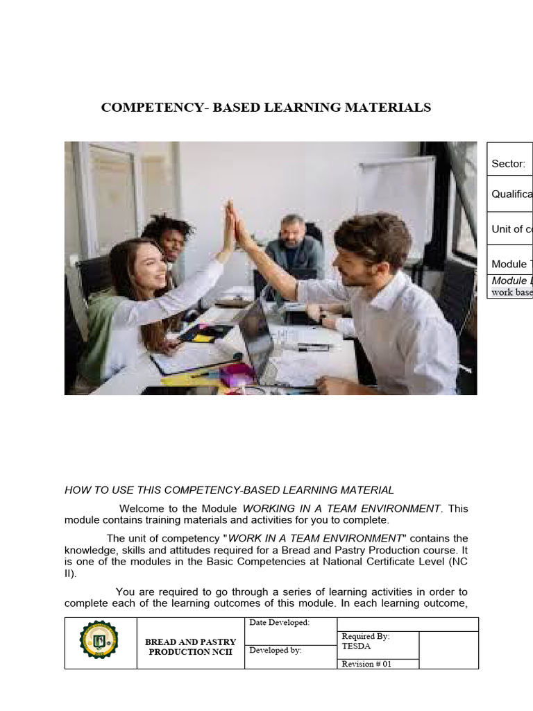 CBLM Basic-Team Work | PDF