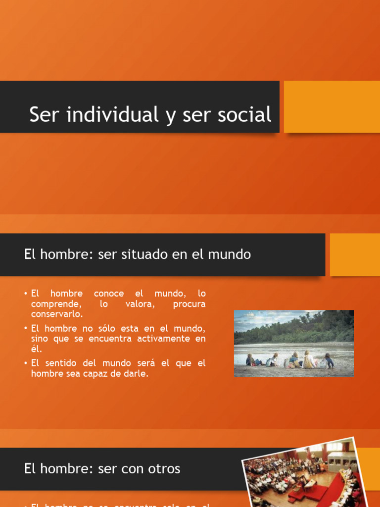 Ser Individual y Ser Social | PDF | Sociedad | Socialización