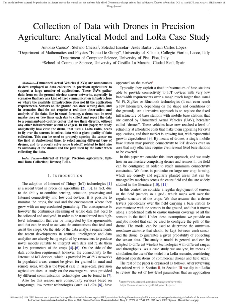 Analytical Model and LoRa Case Study | PDF | Bit Rate | Internet Of Things