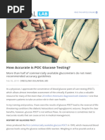 Point of Care Testing (POCT) - Blood Glucose | PDF | Clinical Medicine ...